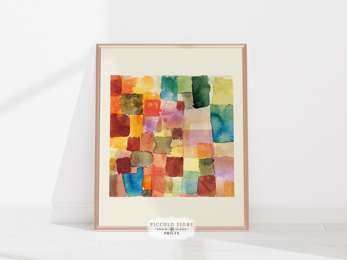 Vintage Paul Klee Art Print Geometric/abstract Multicolour - Etsy