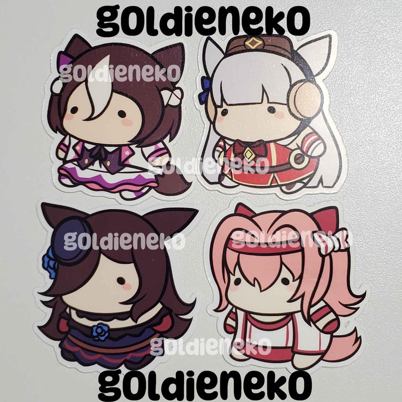 Uma Musume Haru Urara, Rice Shower, Special Week and Goldship Chibi ...