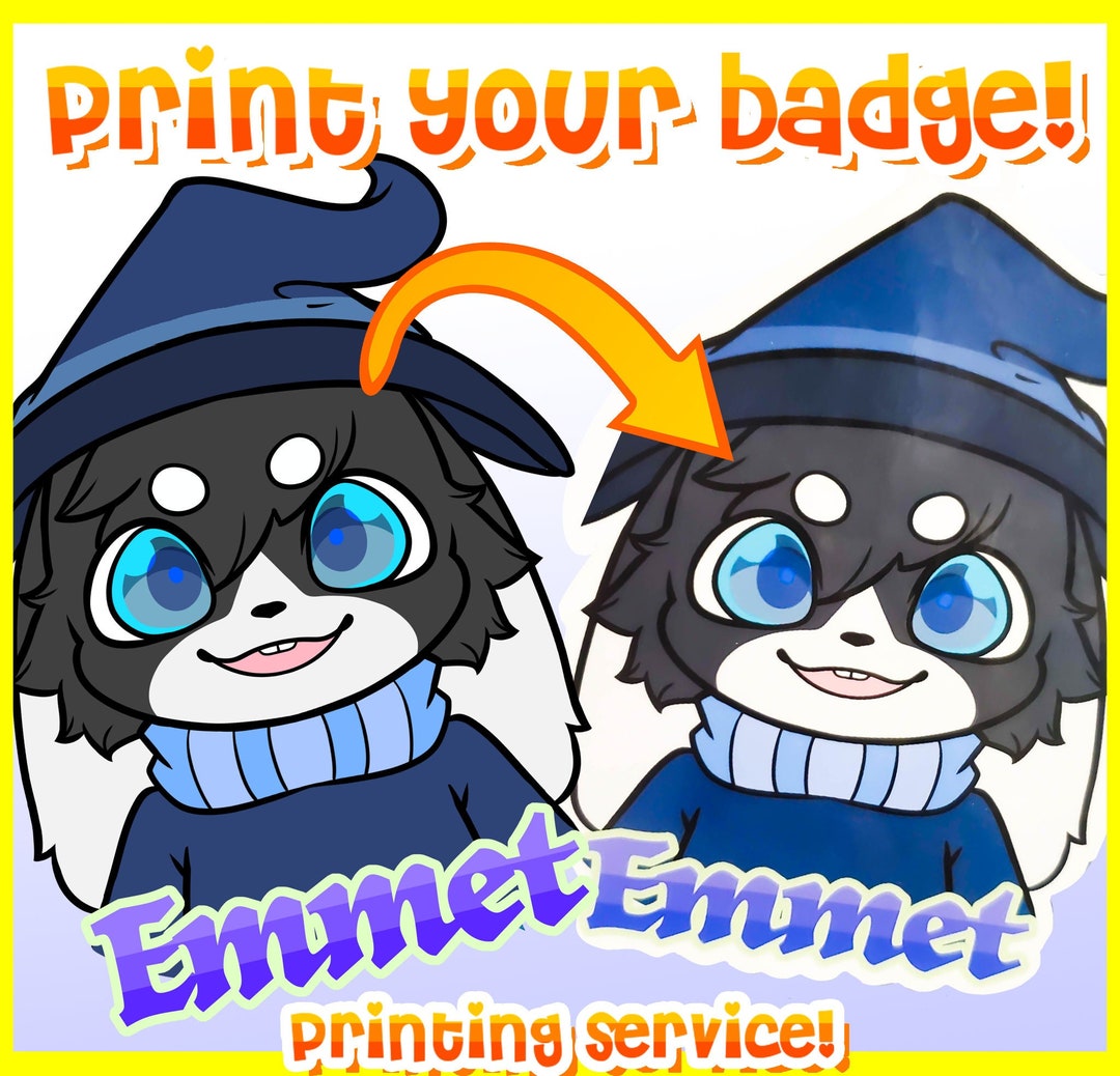 Badge Printing Service fursuit Badges, Conventions and More - Etsy