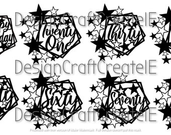 Star Cake Topper Svg - Etsy