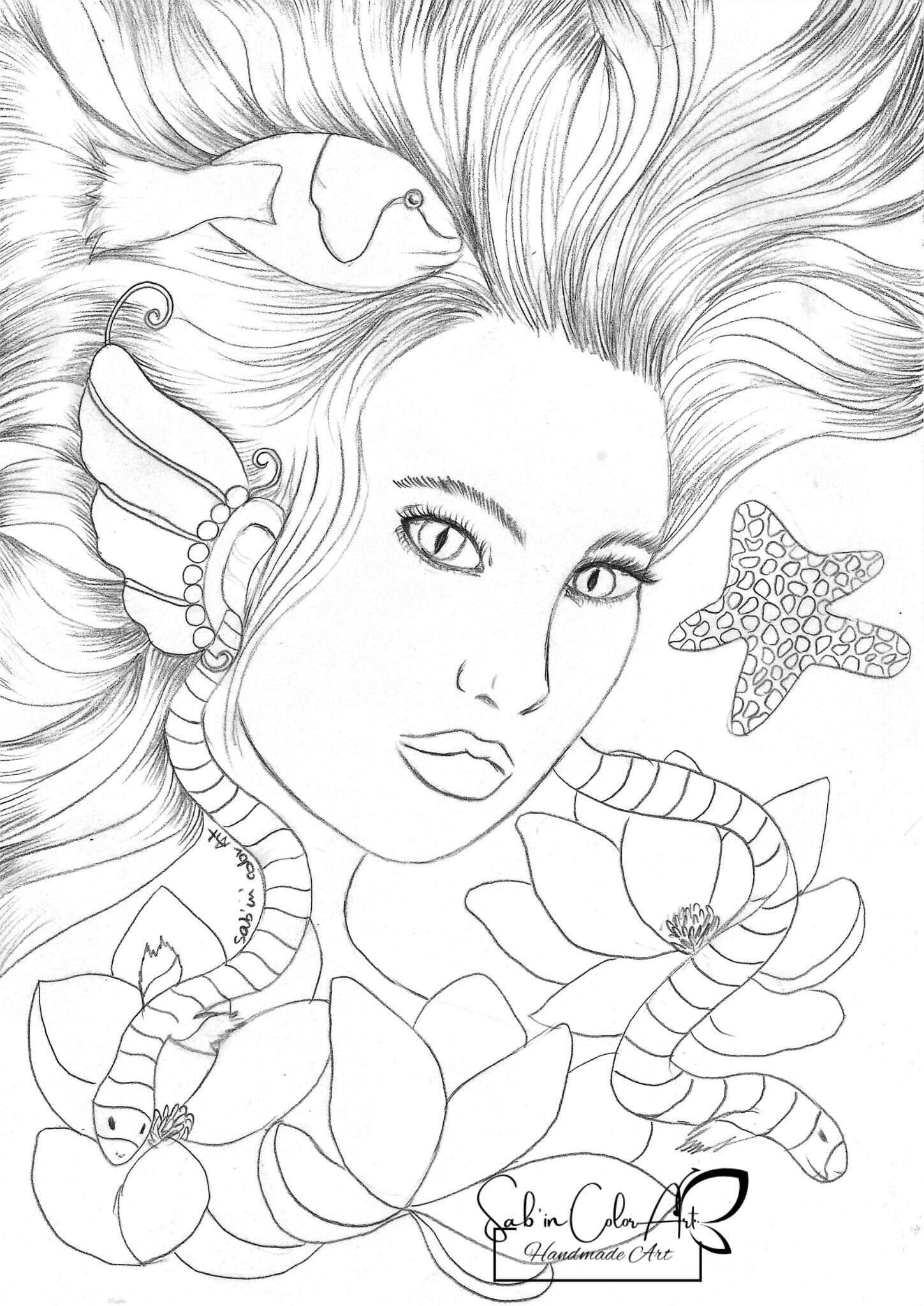 MERFEST 2024 / MERMAY 2 Coloring Pages / 2 Coloring Pages Ocean Dreams ...