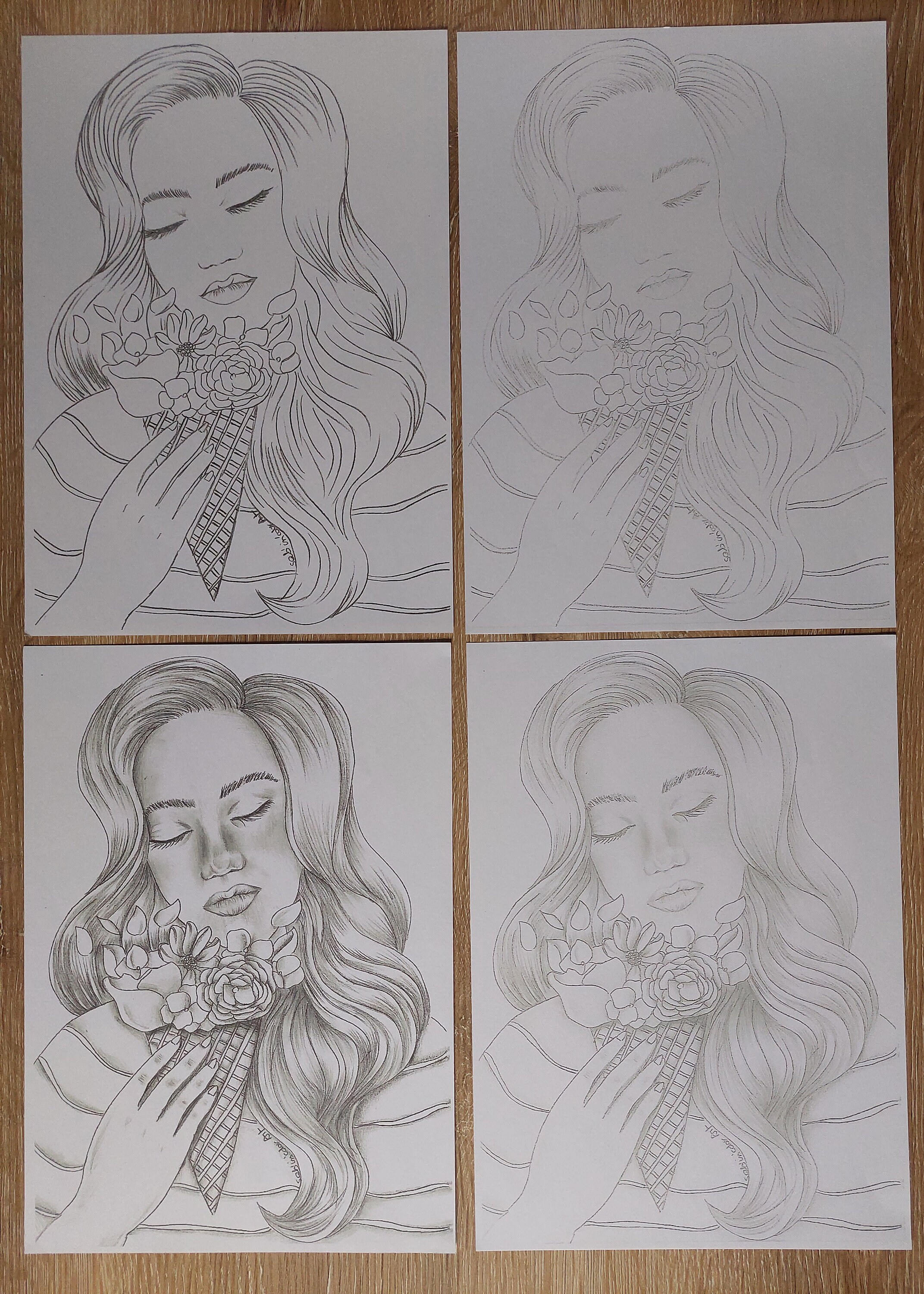 The Scent of Flowers coloring Page / Coloring Page Handmande / No IA - Etsy