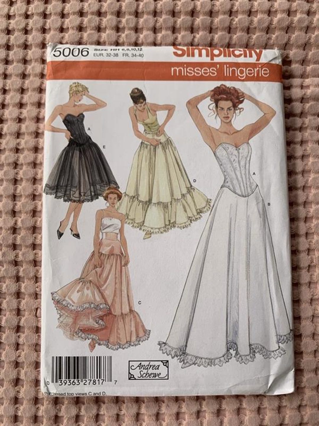 Lingerie, Corset and Petticoats by Andrea Schewe Simplicity 5006 Uncut ...