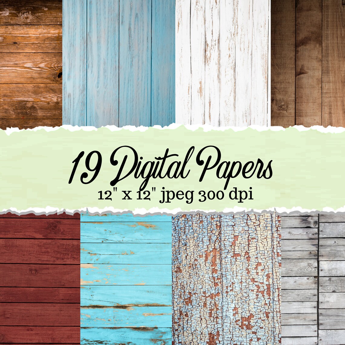 Old Wood Digital Paper PDF, 12" X 12" Shabby Chic Digital Paper Pack ...
