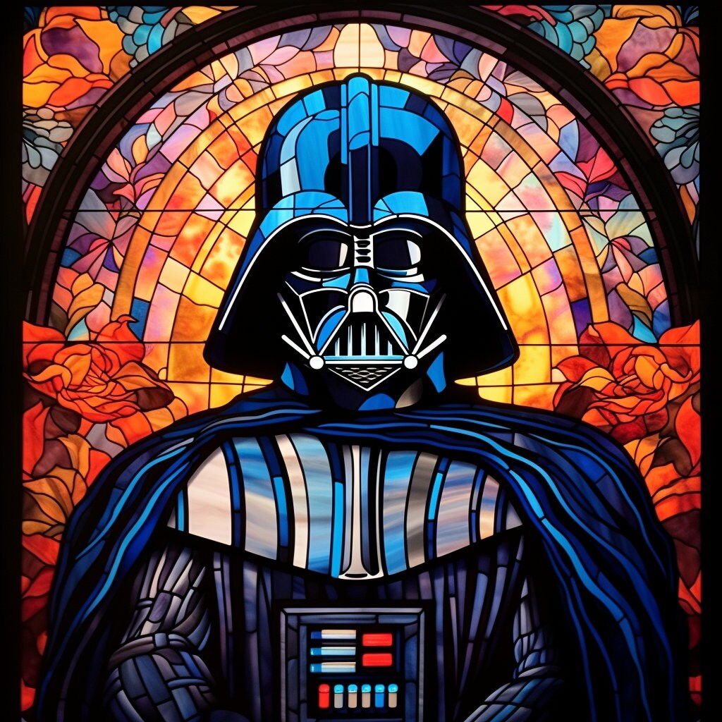 Star Wars Stained Glass Png Bundle Mandalorian, Yoda, Darth Vader Bb8 ...