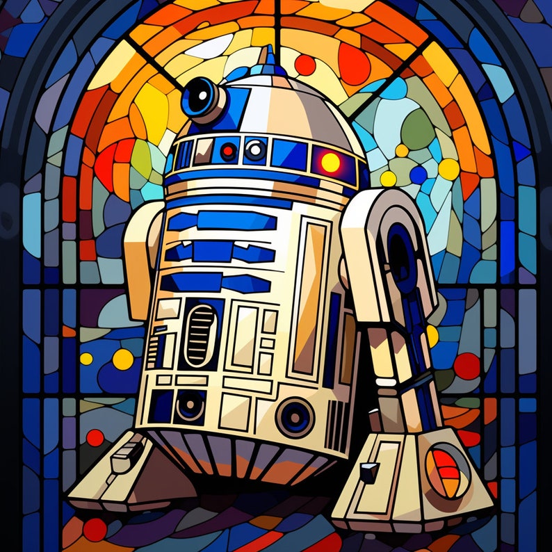 Star Wars Stained Glass Png Bundle Mandalorian, Yoda, Darth Vader Bb8 ...