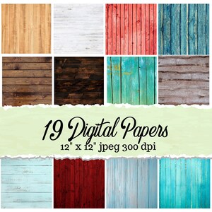 Old Wood Digital Paper PDF, 12" X 12" Shabby Chic Digital Paper Pack ...