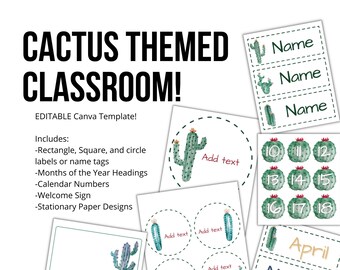 Teach Like A Cactus Teacher Classroom Print Digital - Etsy
