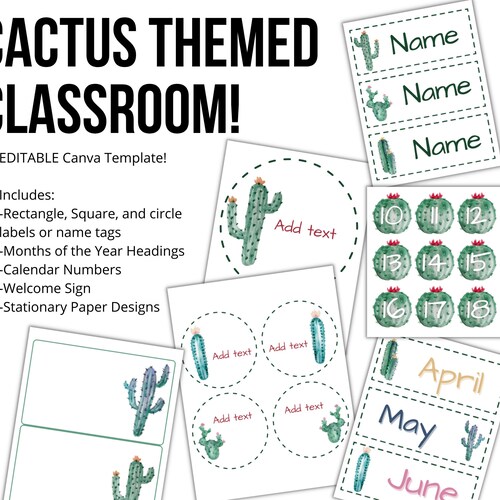 Cactus Classroom Decor Cactus Classroom Theme Elementary - Etsy