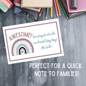 Boho Rainbow Positive Notes From the Teacher | Boho Rainbow Classroom ...