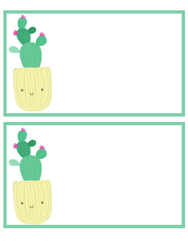 Cactus Theme Notecards | Cactus Classroom Decor| Cactus Welcome ...