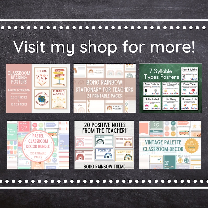 Syllable Type Posters | Science of Reading Posters | Structured ...