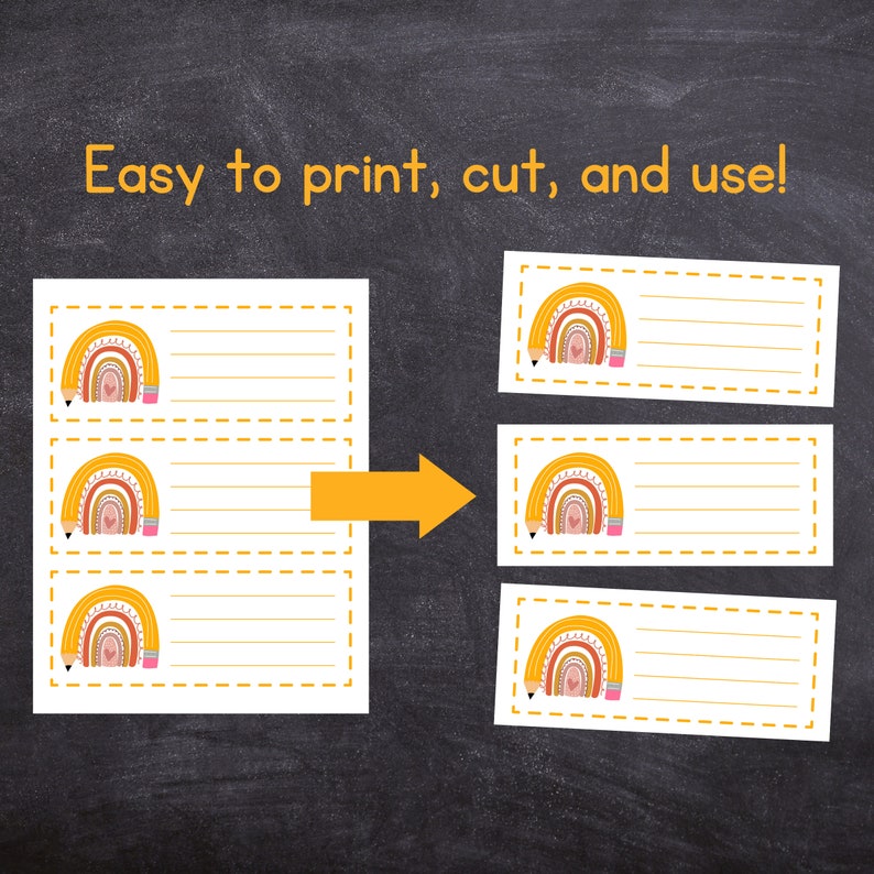 Boho Rainbow Teacher Notes Boho Rainbow Classroom Decor Back to School ...