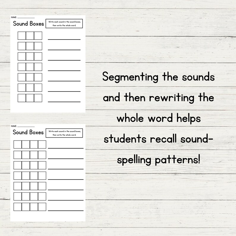 Sound Boxes Phonics Activities Word Work Lessons - Etsy