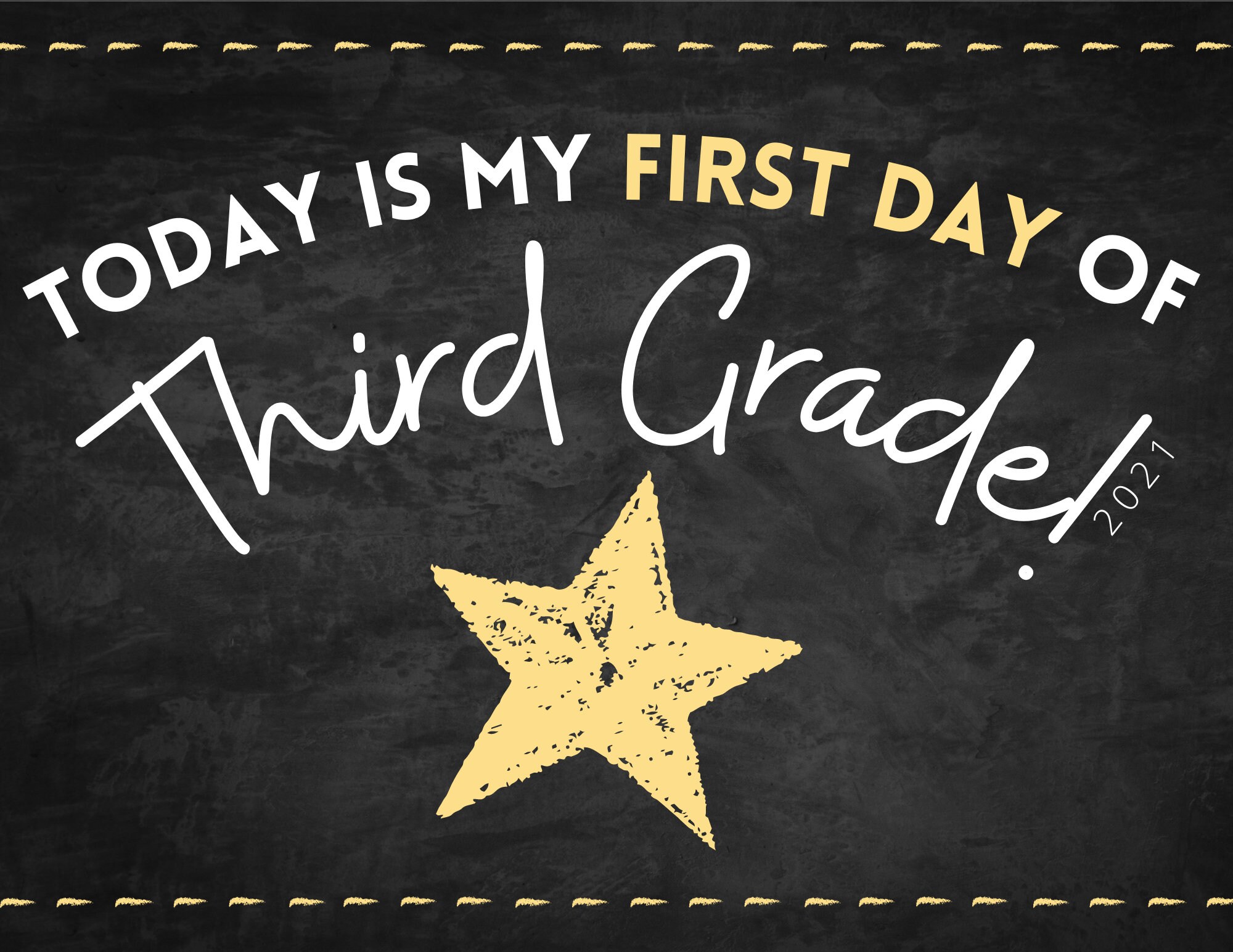 First Day of School Posters Chalkboard Theme First Day Sign Its My ...