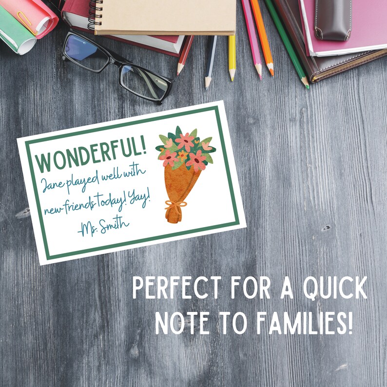 Positive Notes From the Teacher Teacher Note Teacher Cards - Etsy