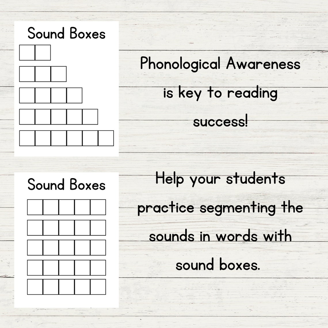 Sound Boxes Phonics Activities Word Work Lessons - Etsy