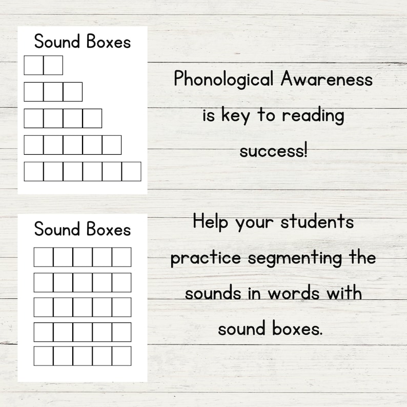 Sound Boxes Phonics Activities Word Work Lessons - Etsy