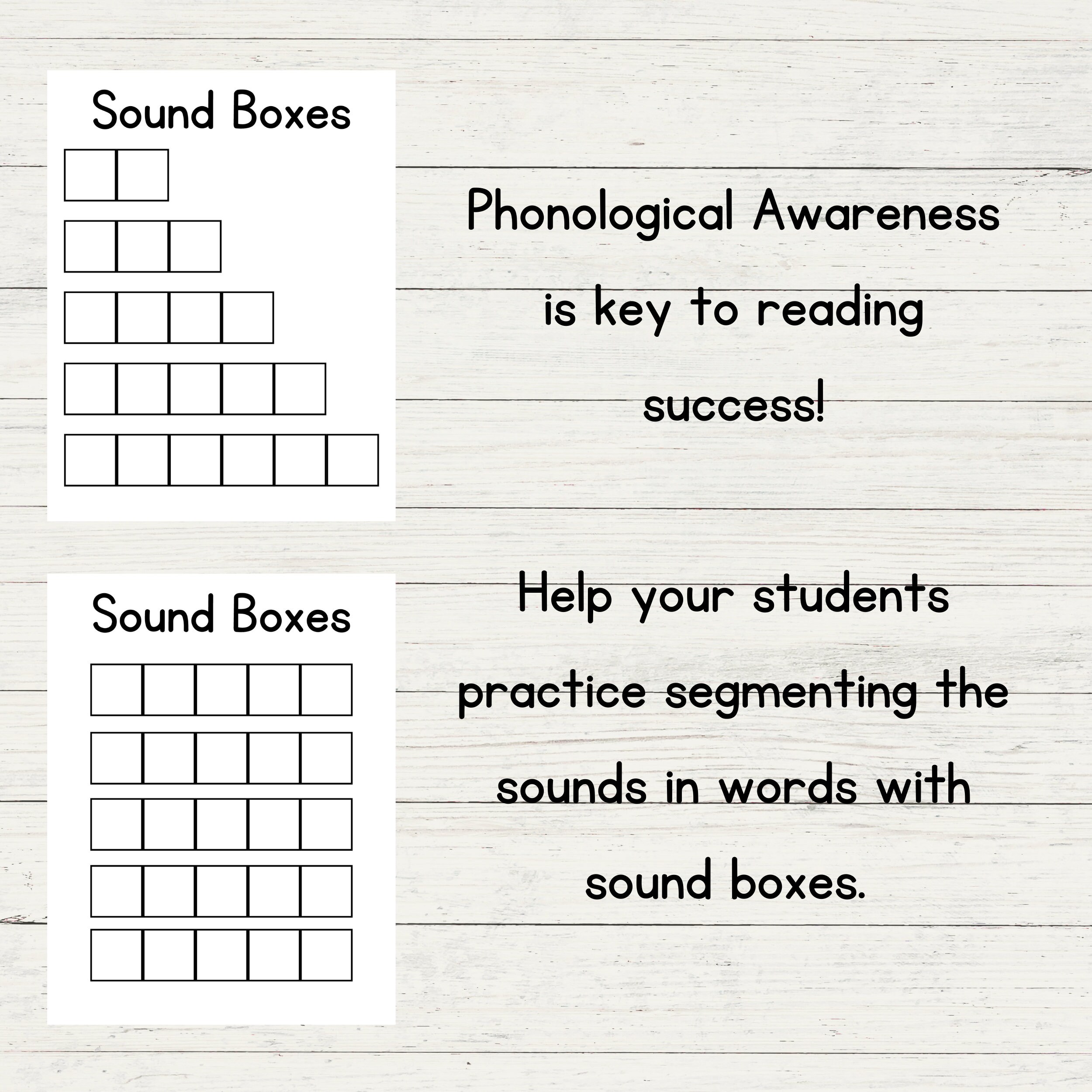 Sound Boxes Phonics Activities Word Work Lessons - Etsy