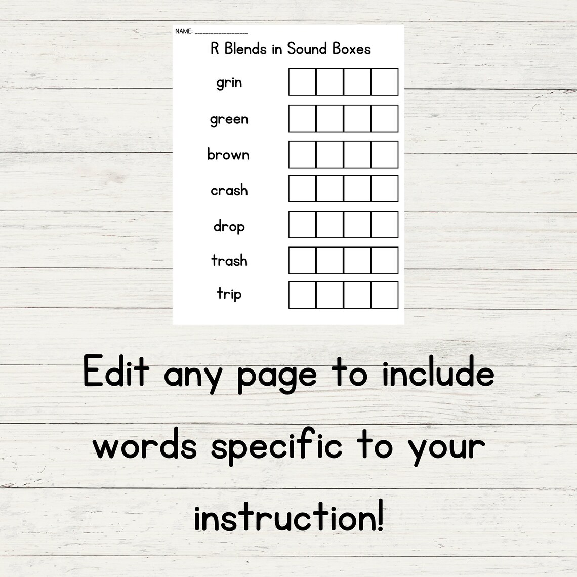 Sound Boxes Phonics Activities Word Work Lessons - Etsy