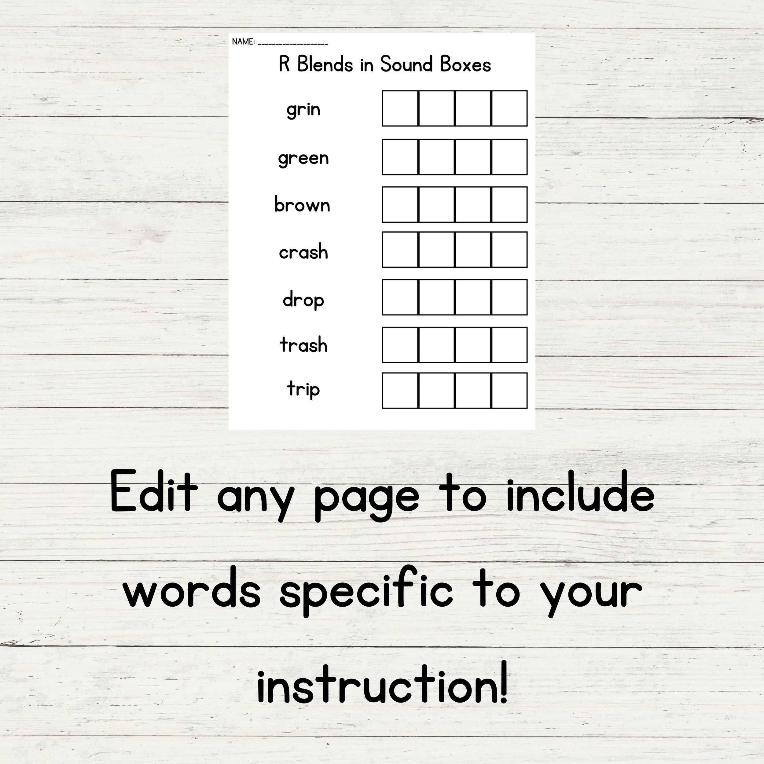 Sound Boxes Phonics Activities Word Work Lessons - Etsy