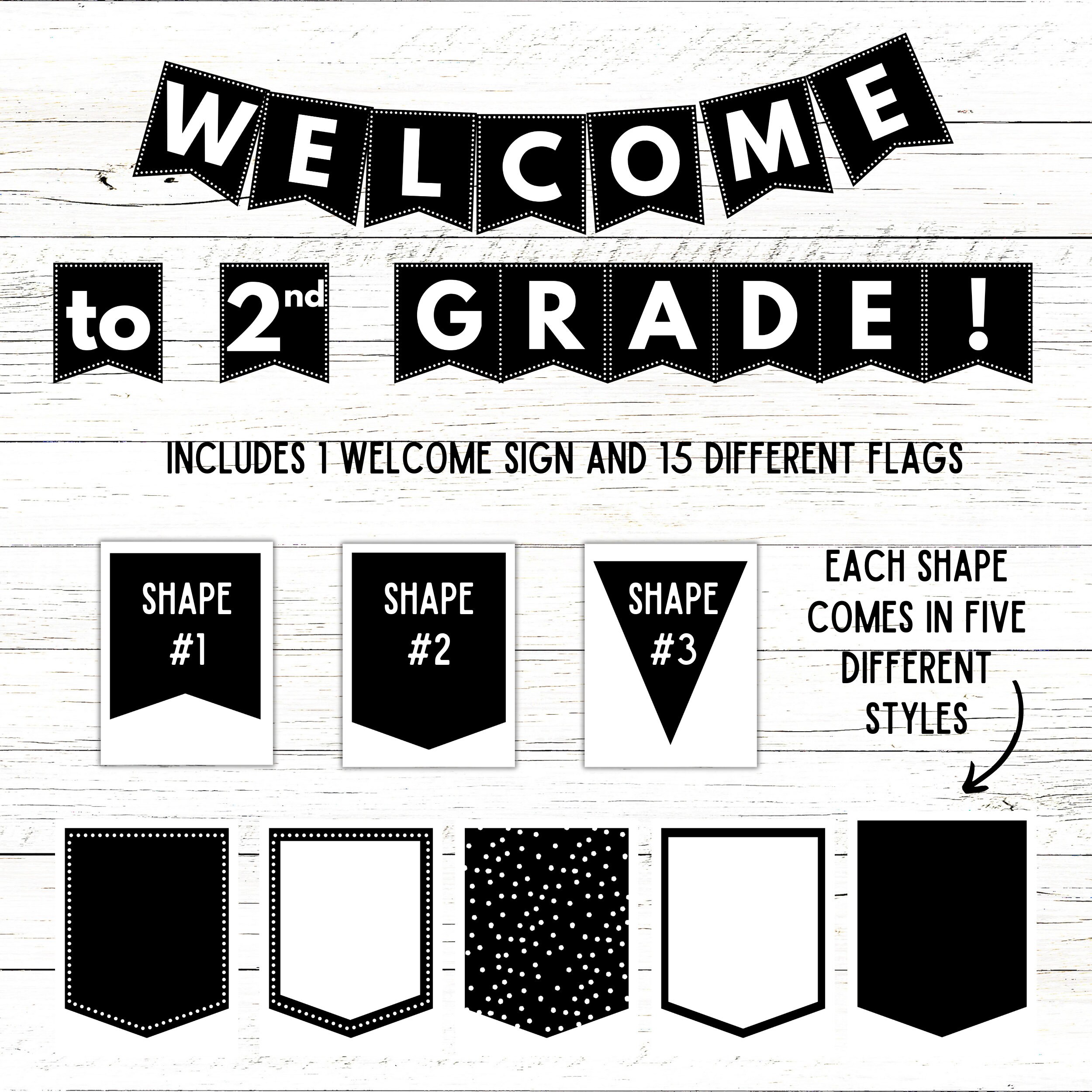 Black & White Elementary Classroom Decor Bundleblack and White Polka ...