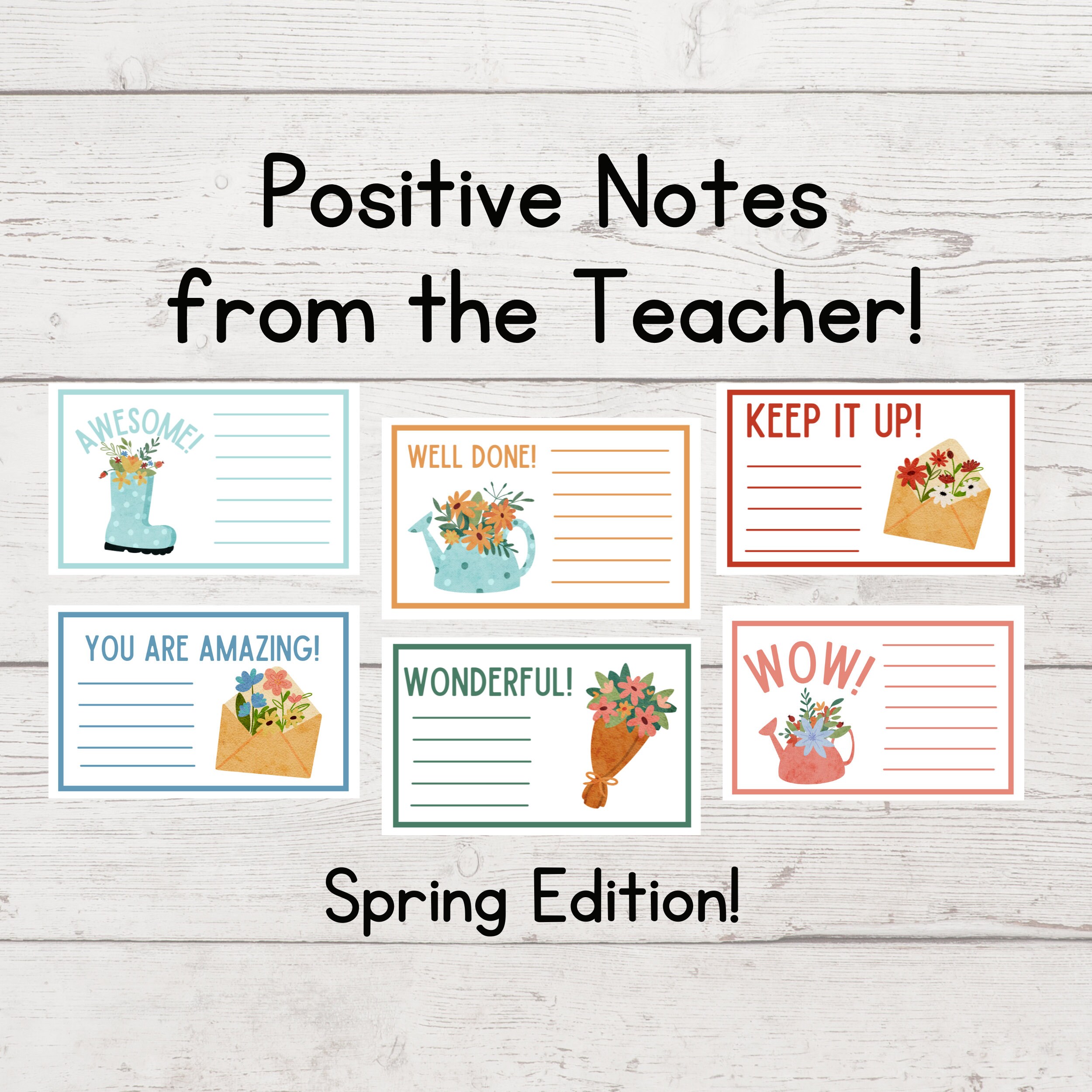 Positive Notes From the Teacher Teacher Note Teacher Cards - Etsy