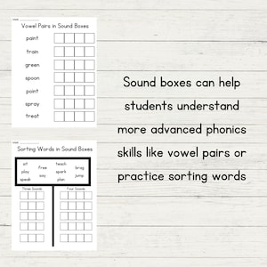 Sound Boxes | Phonics Activities | Word Work Lessons | Learning to Read ...