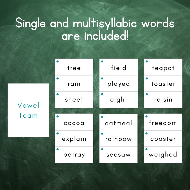 Syllable Type Cards | Structured Literacy Resource | Teaching Science ...