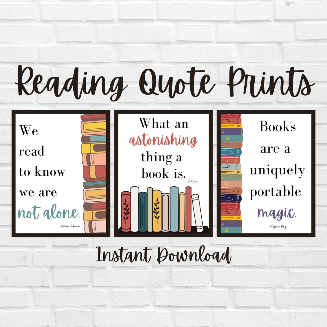 Reading Quote Print | Reading Quote Poster | Reading Classroom Decor ...