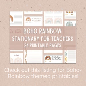 Boho Rainbow Positive Notes From the Teacher | Boho Rainbow Classroom ...