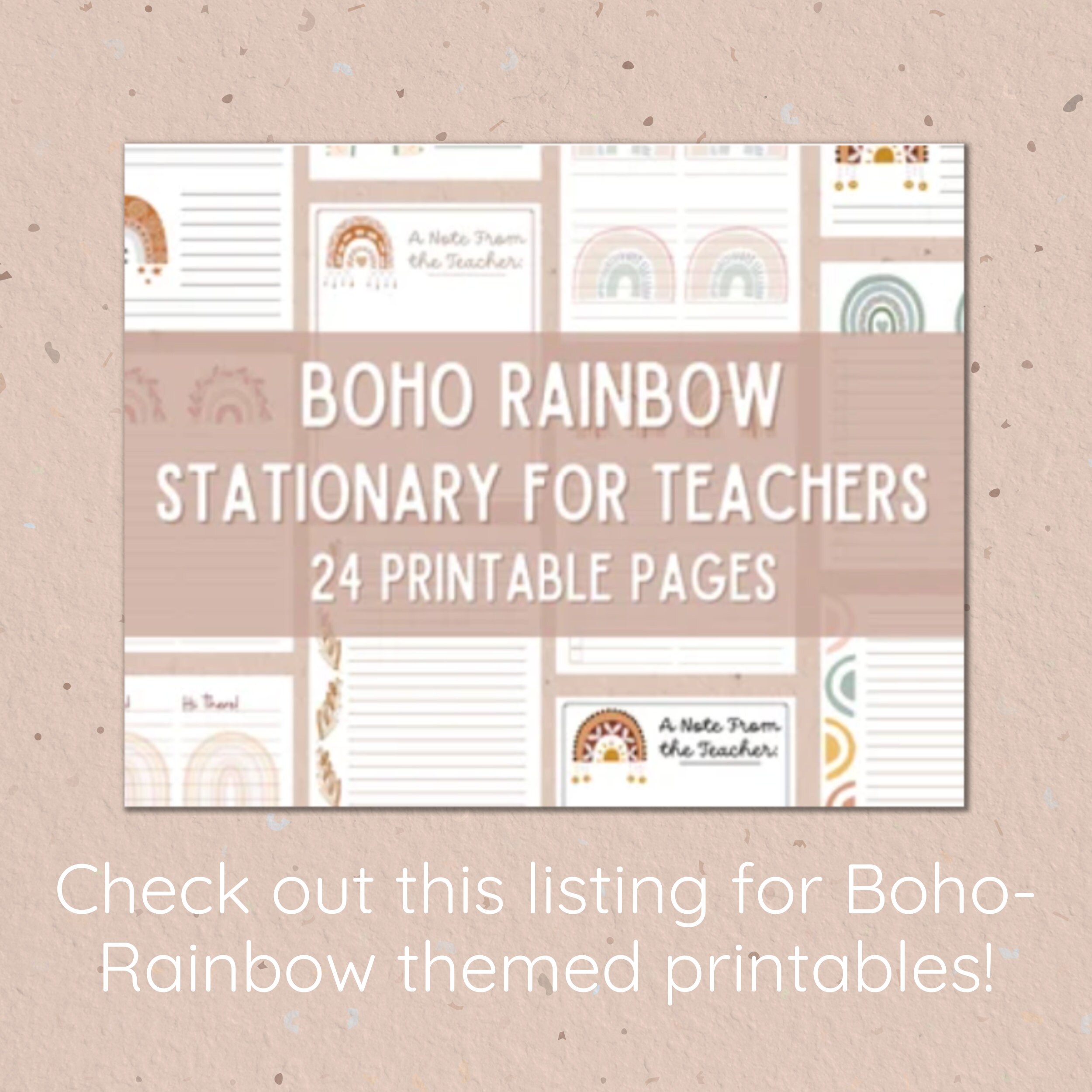 Boho Rainbow Positive Notes From the Teacher Boho Rainbow - Etsy