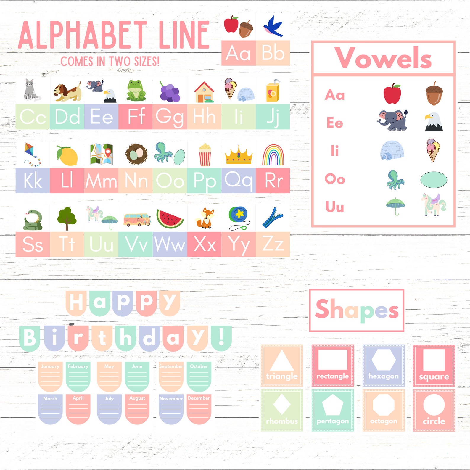 Pastel Classroom Decor Bundle Bright Pastel Theme Classroom - Etsy