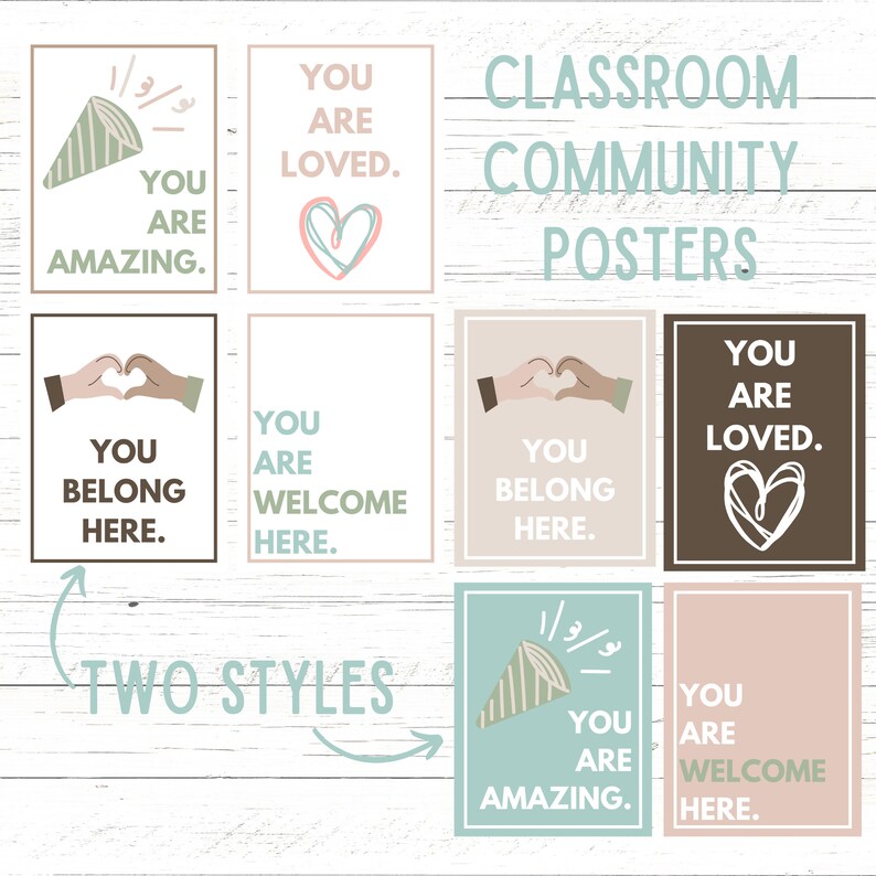 Neutral Color Elementary Classroom Decor Bundle | Neutral Boho Theme ...