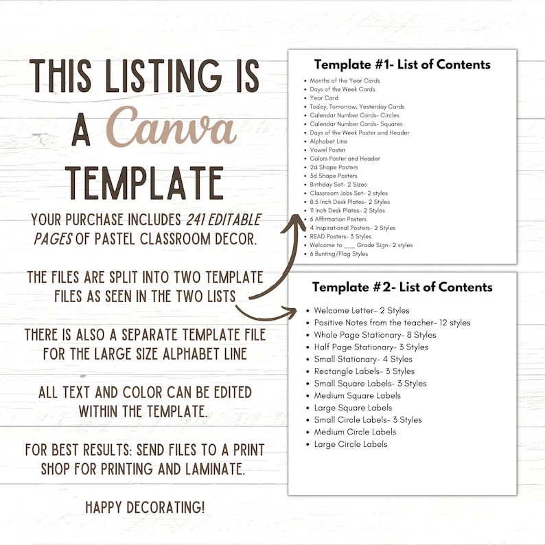 Neutral Color Elementary Classroom Decor Bundle | Neutral Boho Theme ...