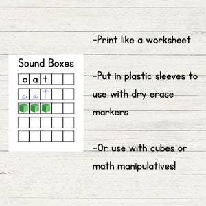 Sound Boxes | Phonics Activities | Word Work Lessons | Learning to Read ...