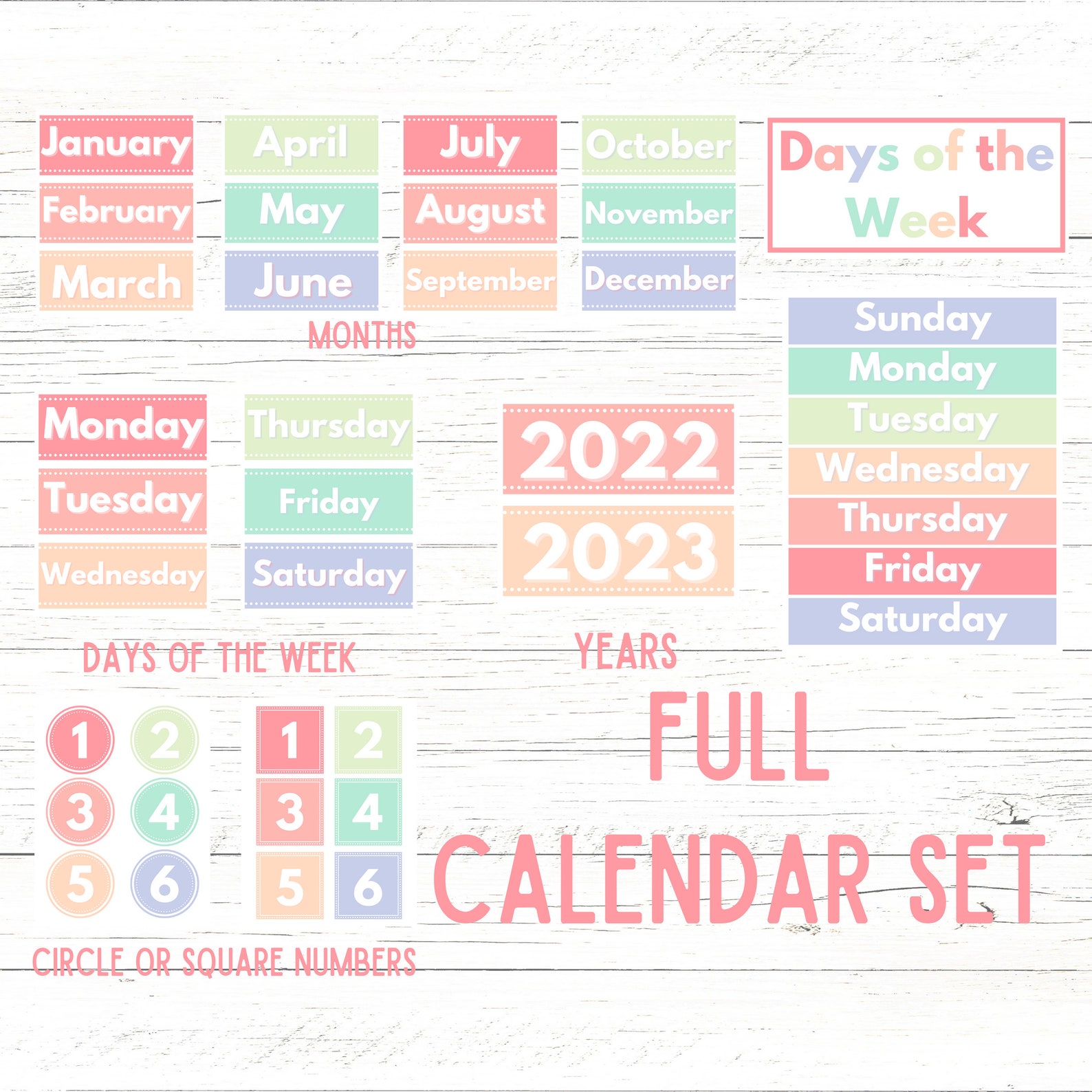 Pastel Classroom Decor Bundle Bright Pastel Theme Classroom - Etsy