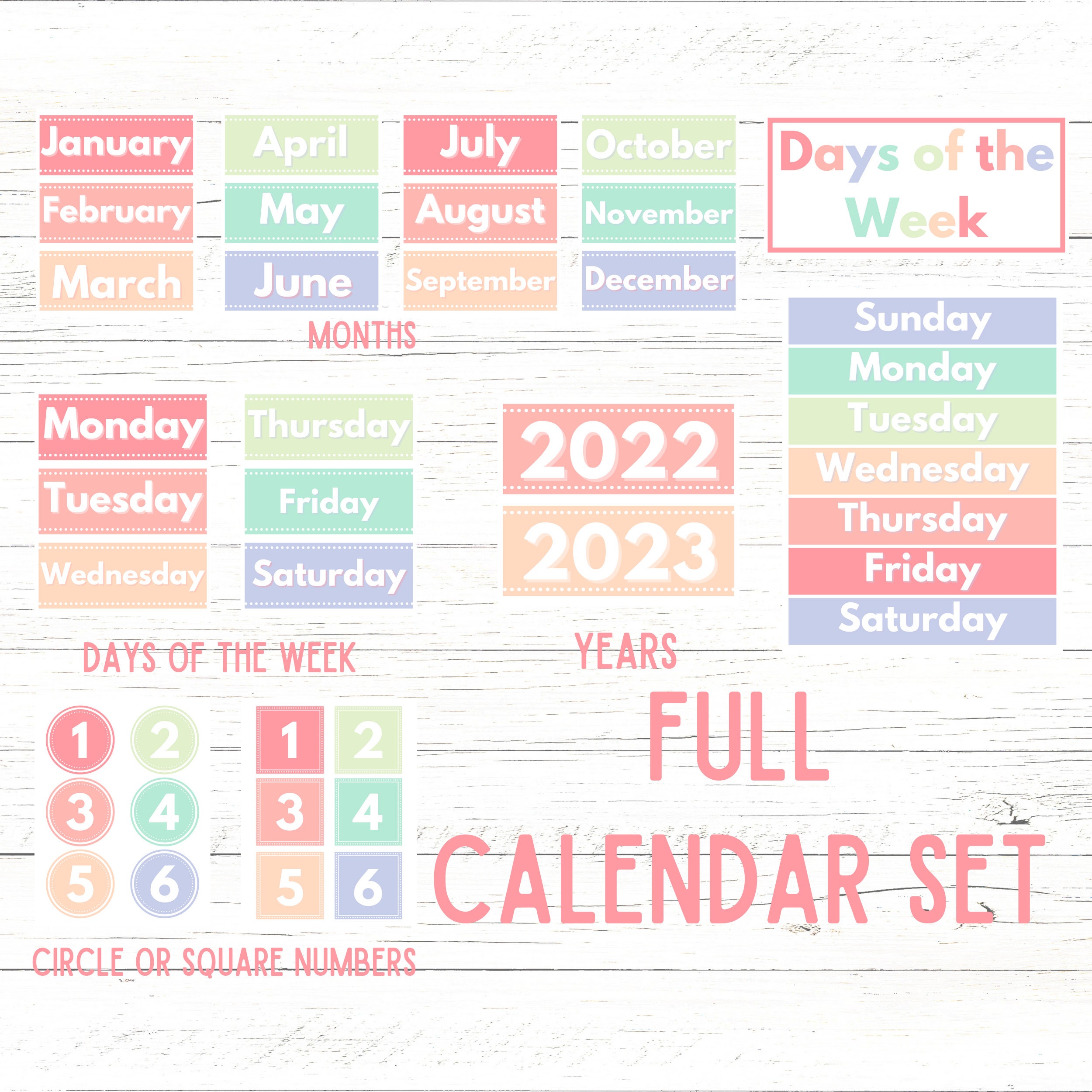 Pastel Classroom Decor Bundle Bright Pastel Theme Classroom - Etsy