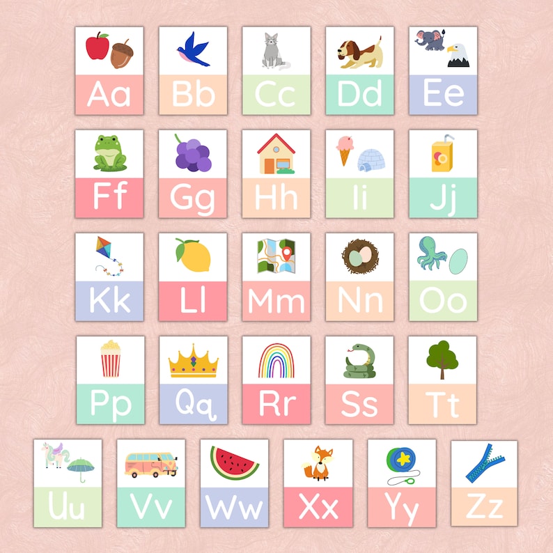 Pastel Classroom Decor | Pastel Alphabet Line | Printable Elementary ...