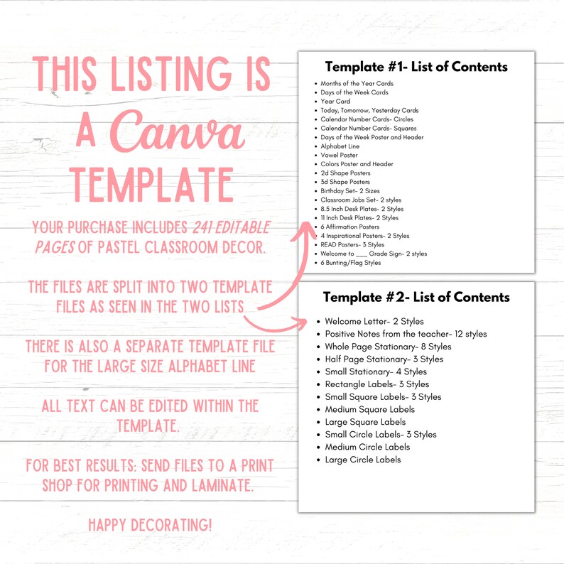 Pastel Classroom Decor Bundle Bright Pastel Theme Classroom - Etsy