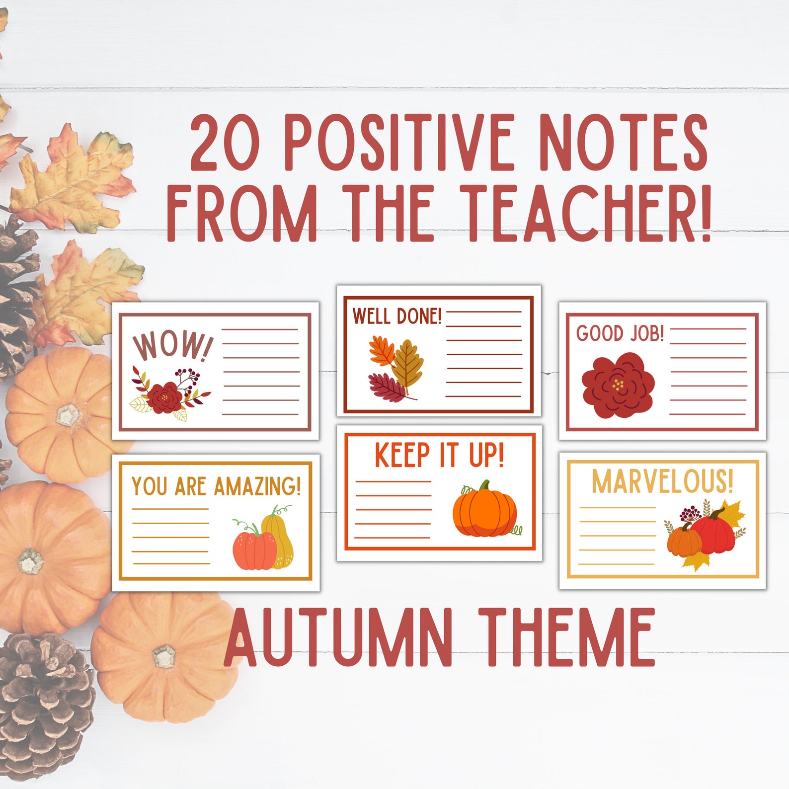 Autumn Notes From Teachers | Fall Teacher Positive Notes | Seasonal ...