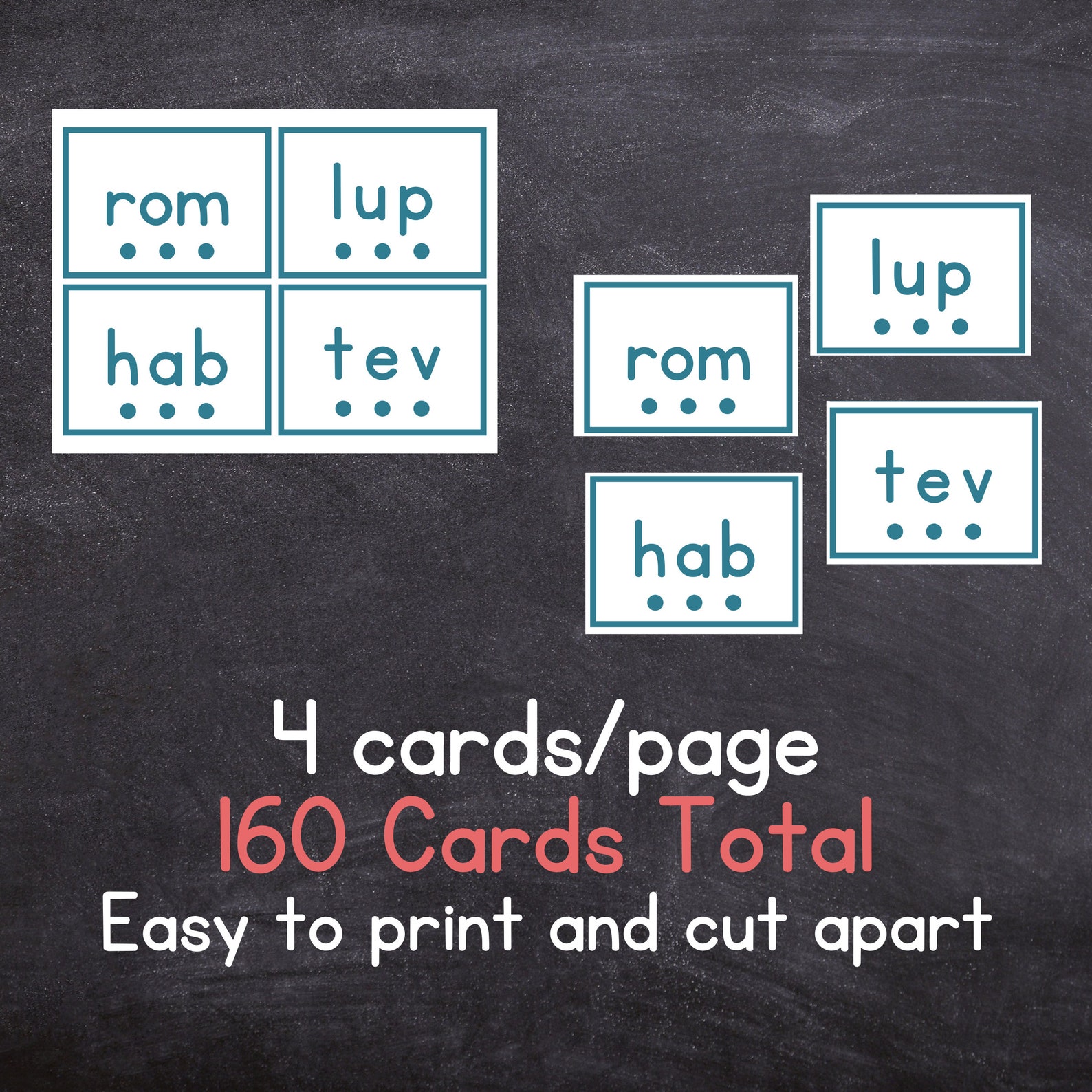 Nonsense Word Cards Short Vowel Phonics Cards Decoding CVC - Etsy