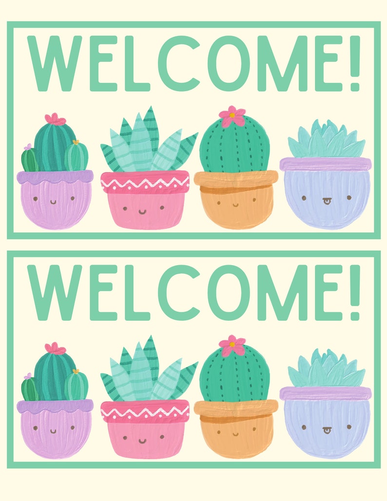 Cactus Theme Notecards | Cactus Classroom Decor| Cactus Welcome ...