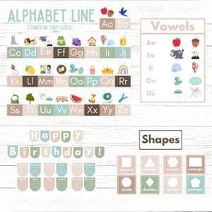 Neutral Color Elementary Classroom Decor Bundle | Neutral Boho Theme ...