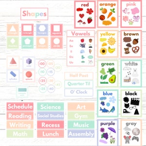 Pastel Classroom Decor Bundle | Bright Pastel Elementary Classroom ...