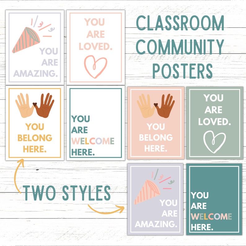 Vintage Palette Classroom Decor | Modern Pastel Classroom Decor Bundle ...