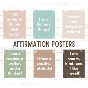 Neutral Color Elementary Classroom Decor Bundle | Neutral Boho Theme ...