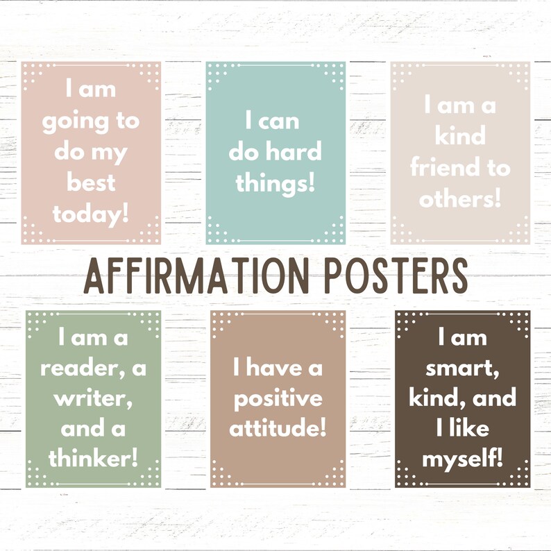 Neutral Color Elementary Classroom Decor Bundle | Neutral Boho Theme ...