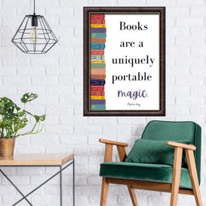Reading Quote Print | Reading Quote Poster | Reading Classroom Decor ...