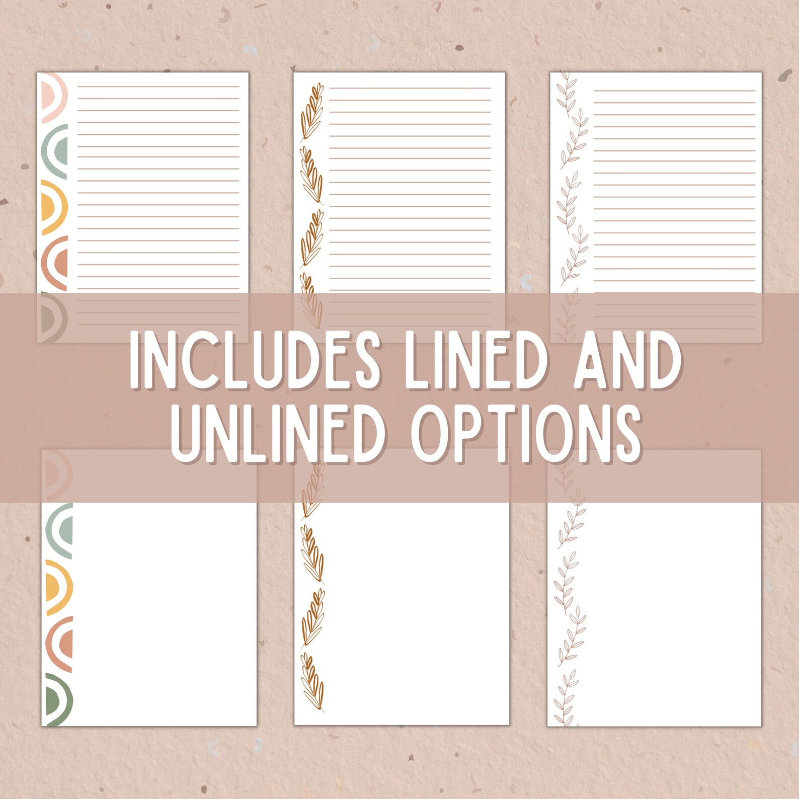 Boho Rainbow Elementary Notes Modern Rainbow Teacher Paper Neutral ...